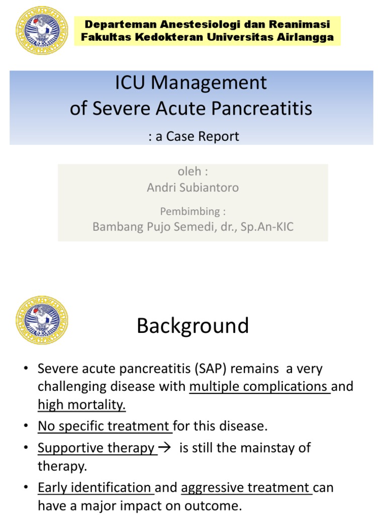 ICU Management of Acute Pancreatitis | PDF | Pancreas | Clinical Medicine