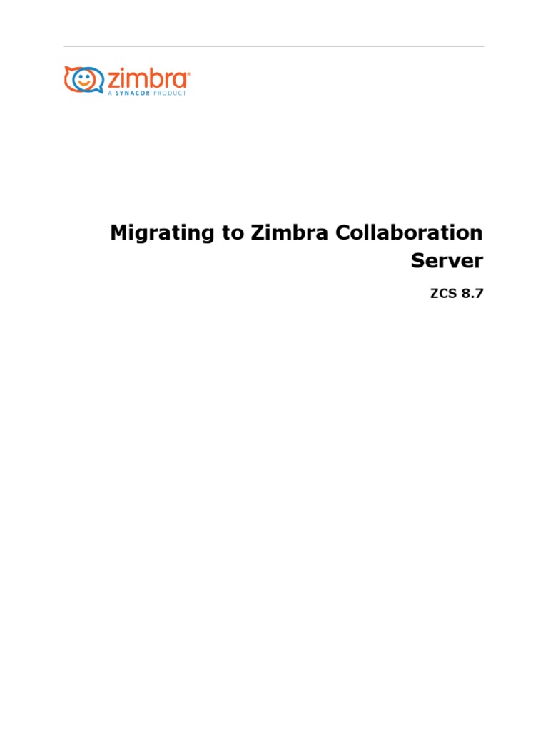 Migrating To Zimbra Collaboration Server | PDF | Microsoft Outlook ...