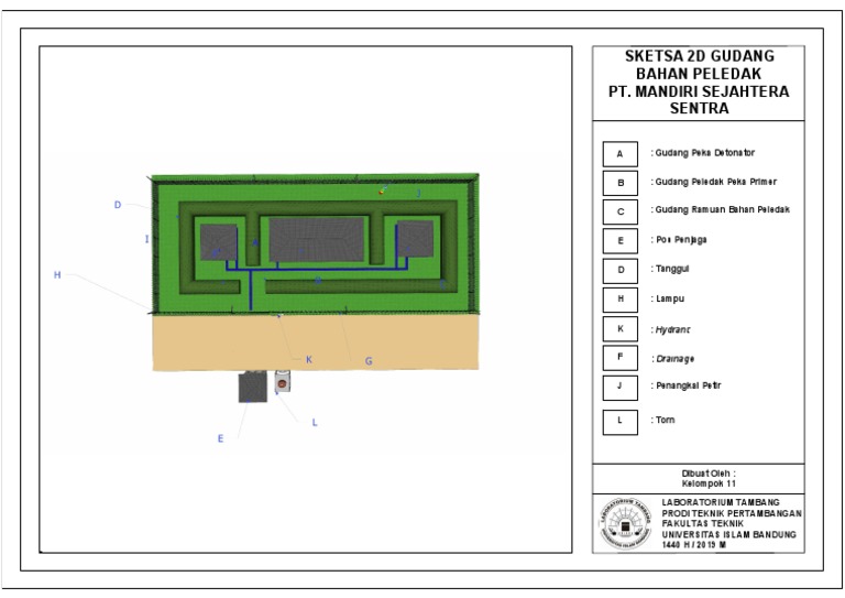Sketsa 2d Gudang Handak | PDF