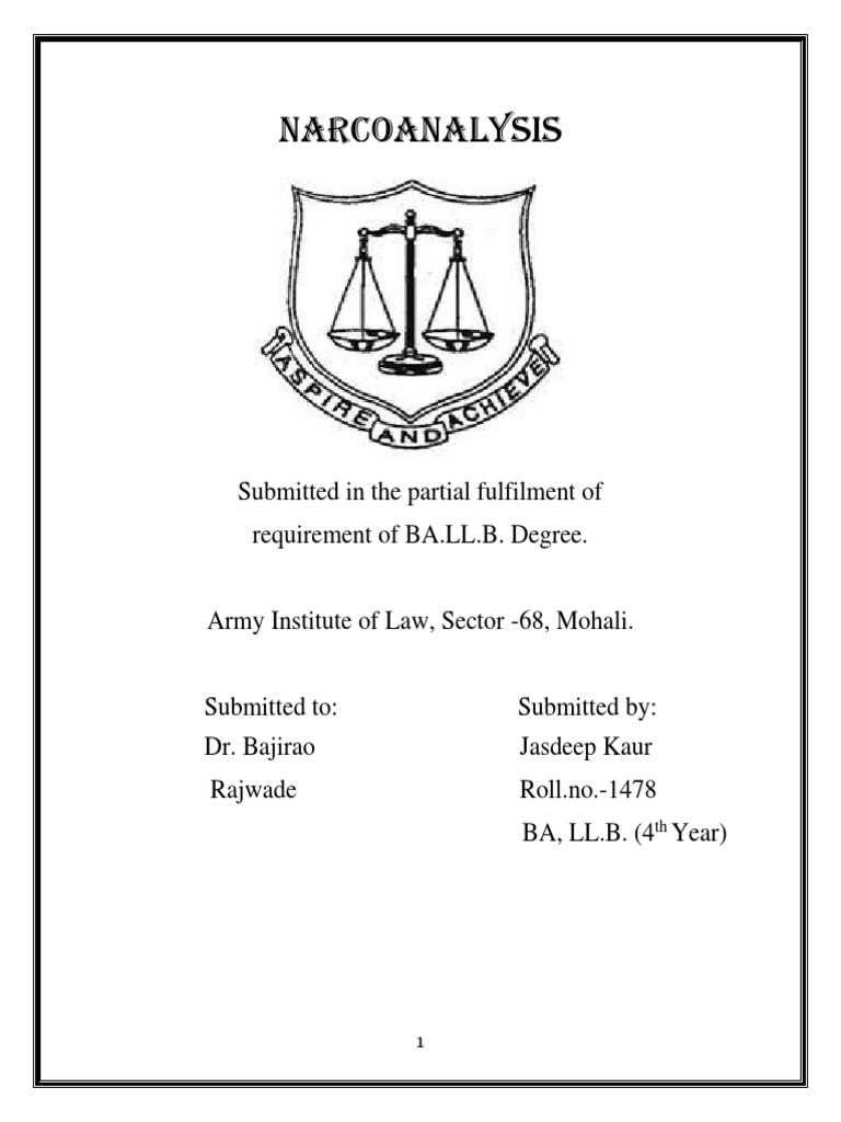 Narco Analysis | PDF | Criminal Procedure In South Africa | Evidence