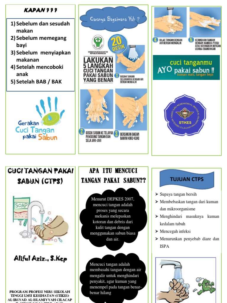 Aliful Aziz Leaflet Ctps Cuci Tangan Pakai Sabun | PDF
