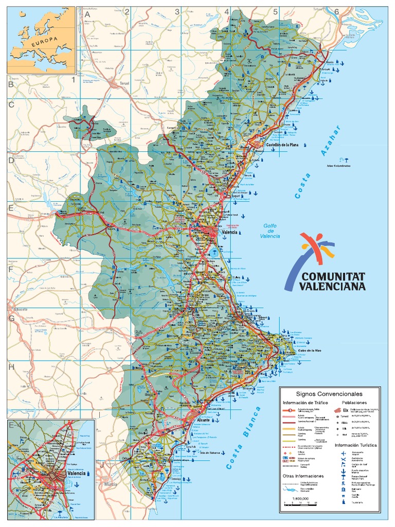 Mapa Comunidad Valenciana