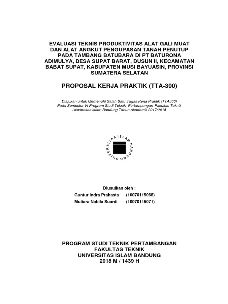 Evaluasi Produktivitas Alat Gali dan Angkut di Tambang Batubara | PDF ...