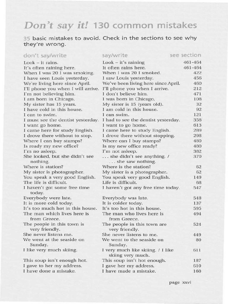 130 Common Grammar Mistakes PDF | PDF