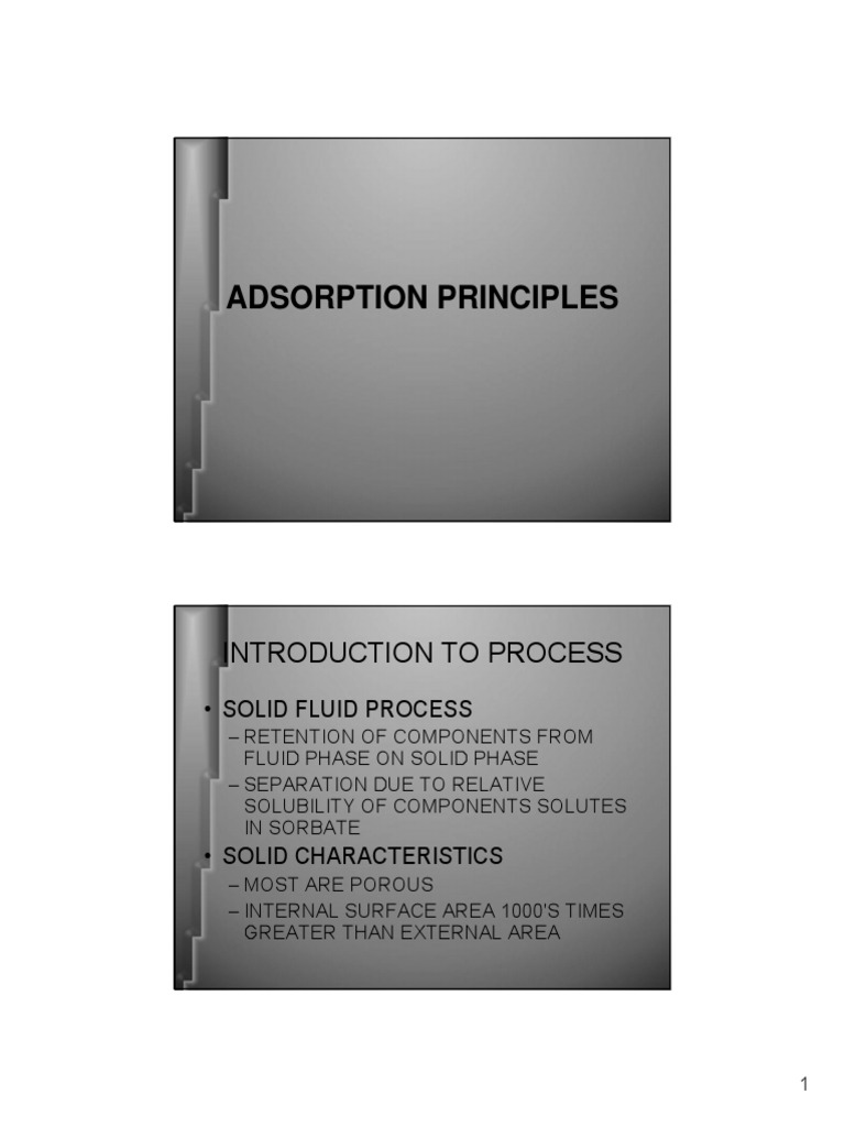 28 - Adsorption Principles BW | PDF | Adsorption | Continuum Mechanics