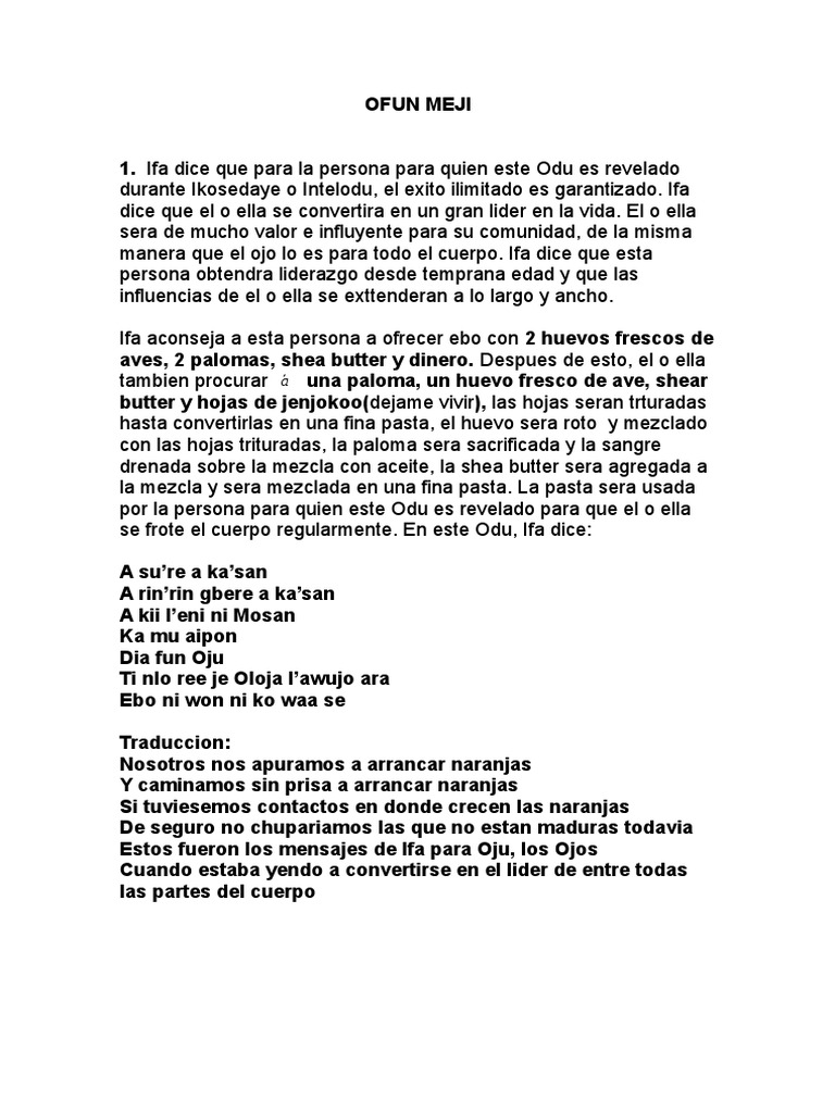 Ofun Meji | PDF