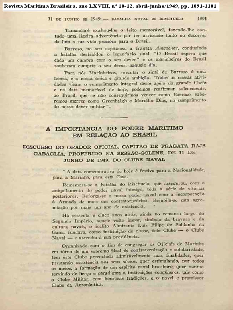 Importância do Poder Marítimo no Brasil | PDF | Mar | Marinhas