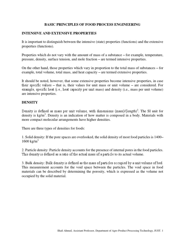 Fundamentals of Food Process Engineering | PDF | Density | Heat