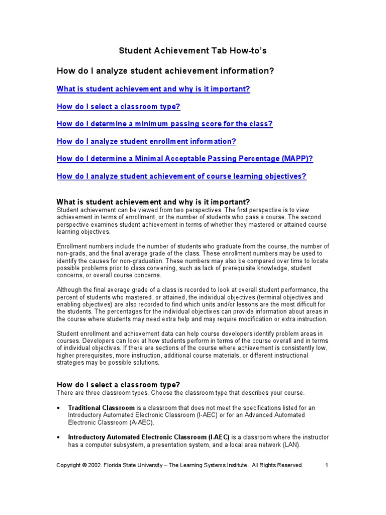 Student Achievement Tab How-To's How Do I Analyze Student Achievement ...