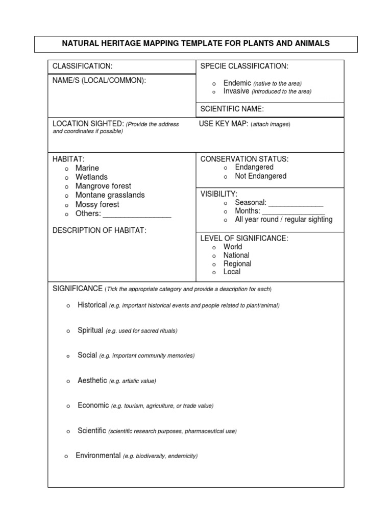 CM Template For Flora and Fauna | PDF | Conservation Biology | Plants