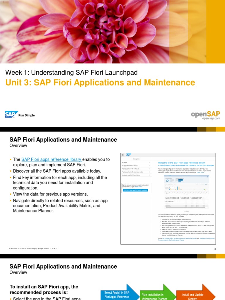 Unit 3: SAP Fiori Applications and Maintenance | PDF | Sap Se ...