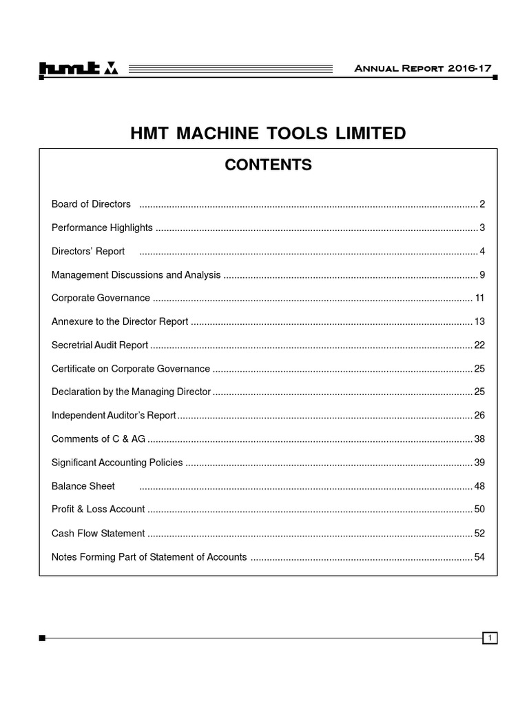 HMT Machine Tools | Download Free PDF | Board Of Directors | Taxes