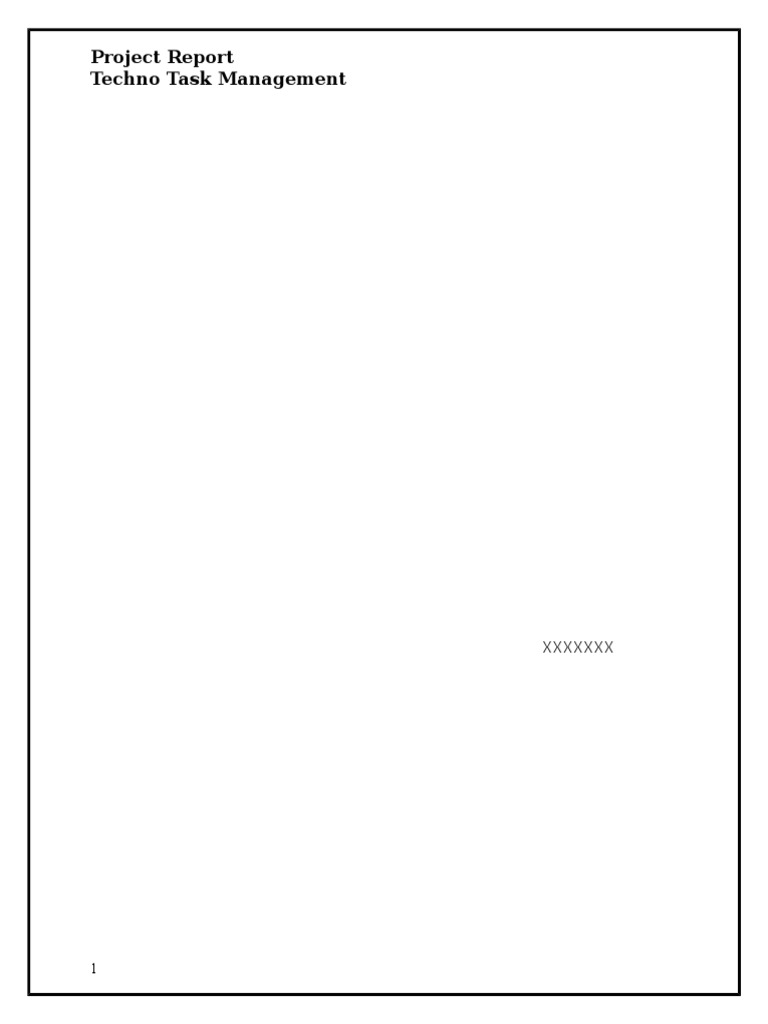 Project Report Techno Task Management: XXXXXXX | PDF | Graphical User ...