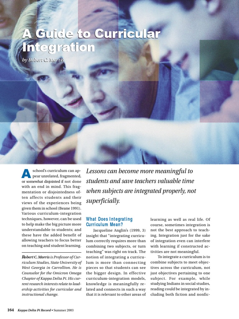 A Guide To Curricular Integration | PDF | Curriculum | Teachers
