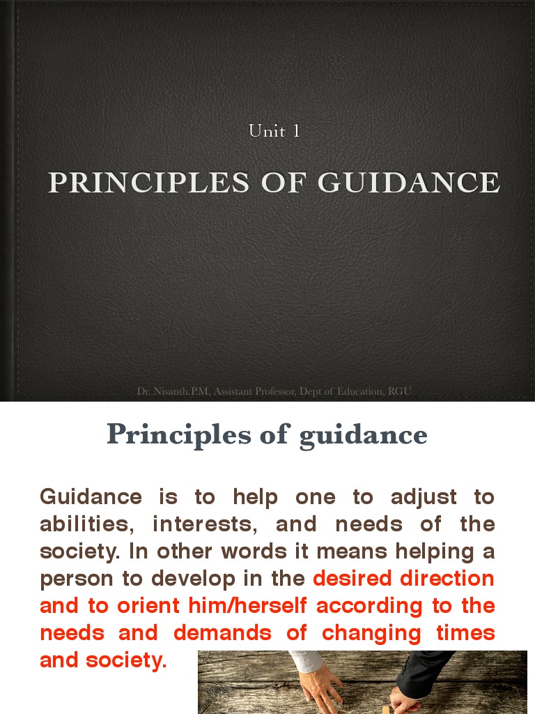 Principles of Guidance | PDF