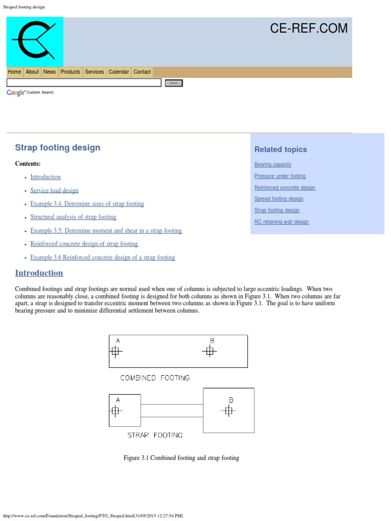 Strapped Footing Design | Download Free PDF | Strength Of Materials ...