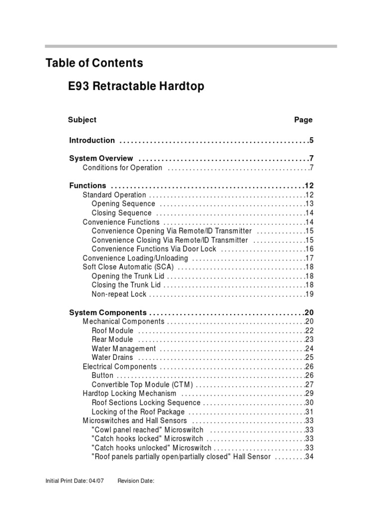 BMW E93 Mechanical Diagrams | PDF | Trunk (Car) | Lock (Security Device)
