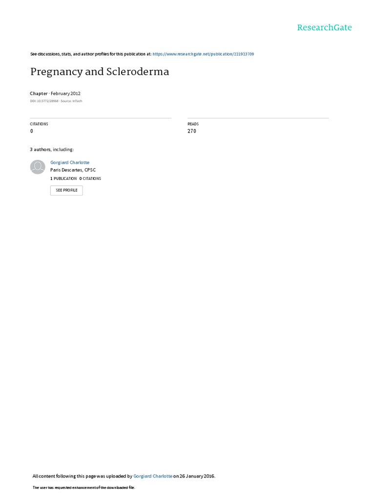 Pregnancy and Scleroderma | PDF | Childbirth | Preterm Birth