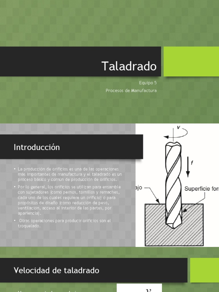Taladrado | PDF | Perforar | Metalurgia