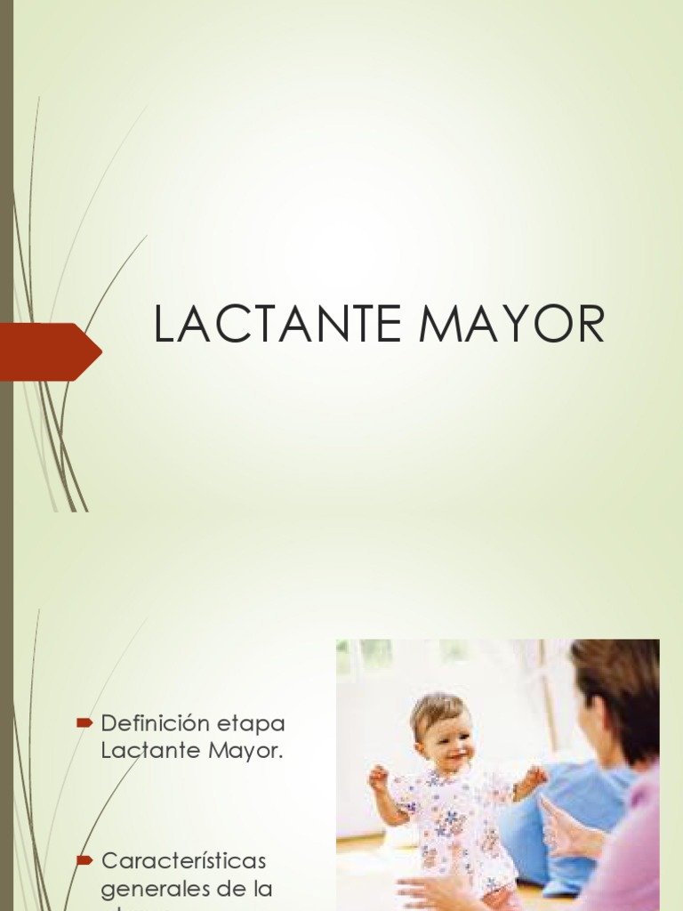 Características del Lactante Mayor | PDF | Dormir | Digestión