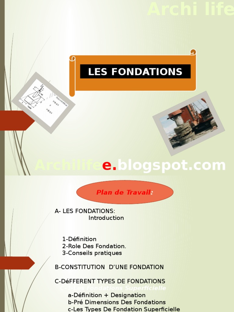 Expose Les Fondations | PDF | Fondation (construction) | Béton armé