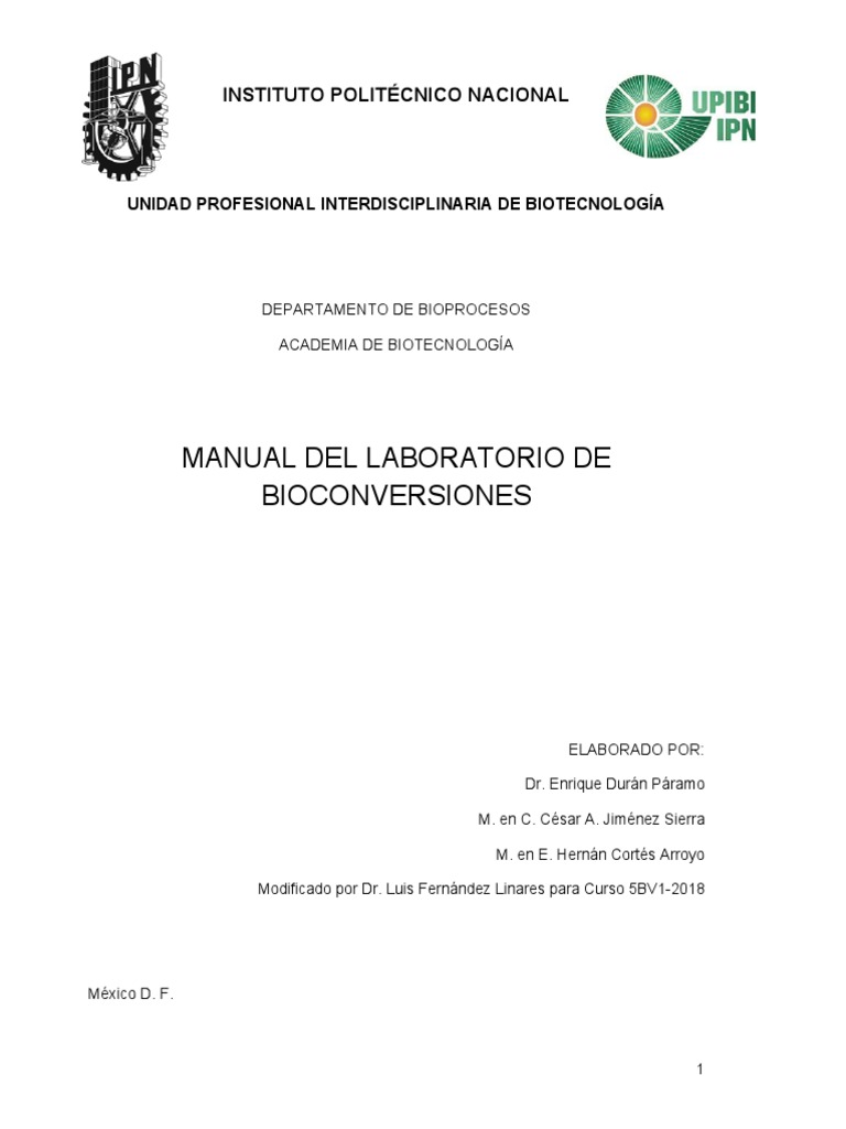 Manual de Bioconversiones | PDF | Espectrofotometria | Ligero
