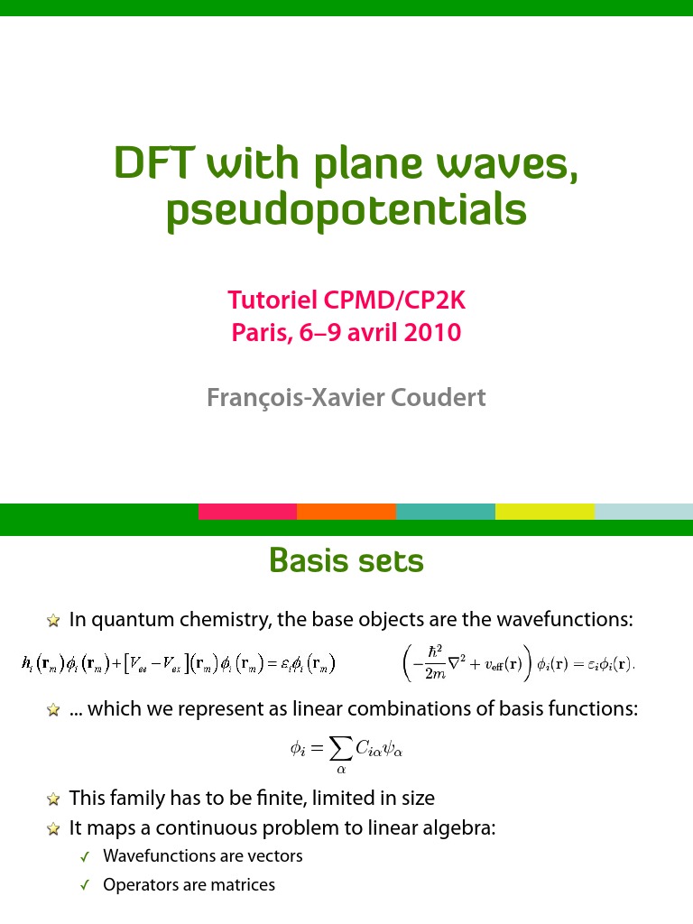 DFT With Plane Waves, Pseudopotentials | PDF | Modern Physics | Particle Physics