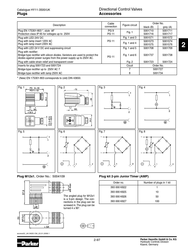 Parker Valve Mounting Patterns | PDF | Rectifier | Components
