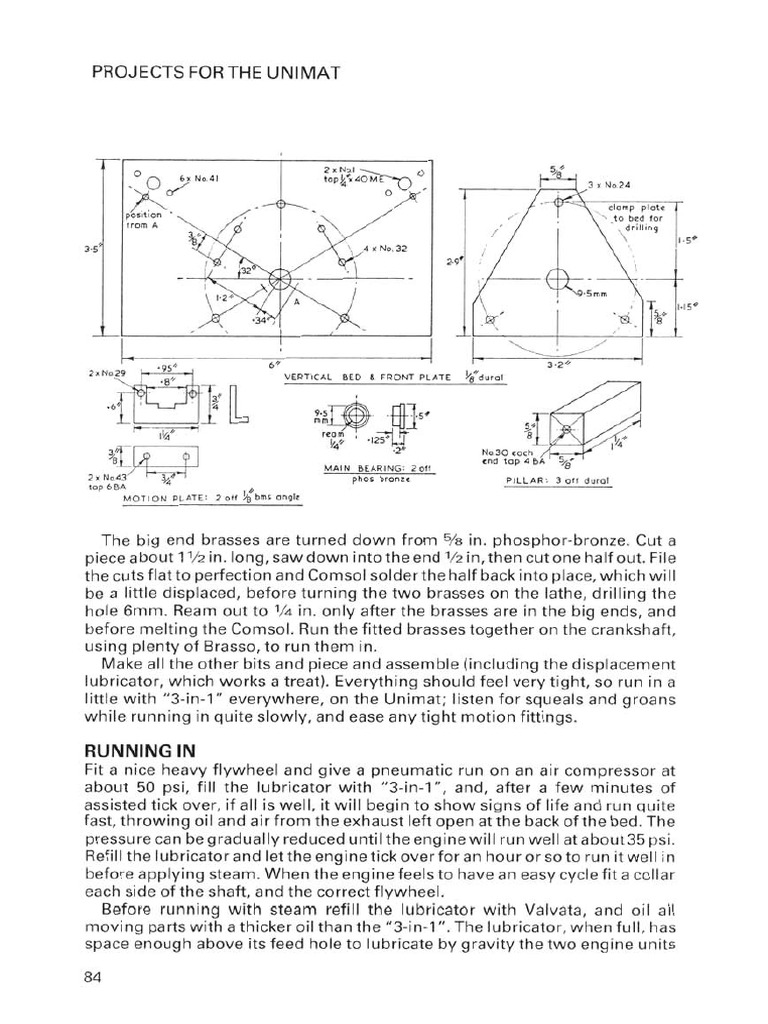 Projects For The Unimat Part 2 | PDF | Piston | Cylinder (Engine)