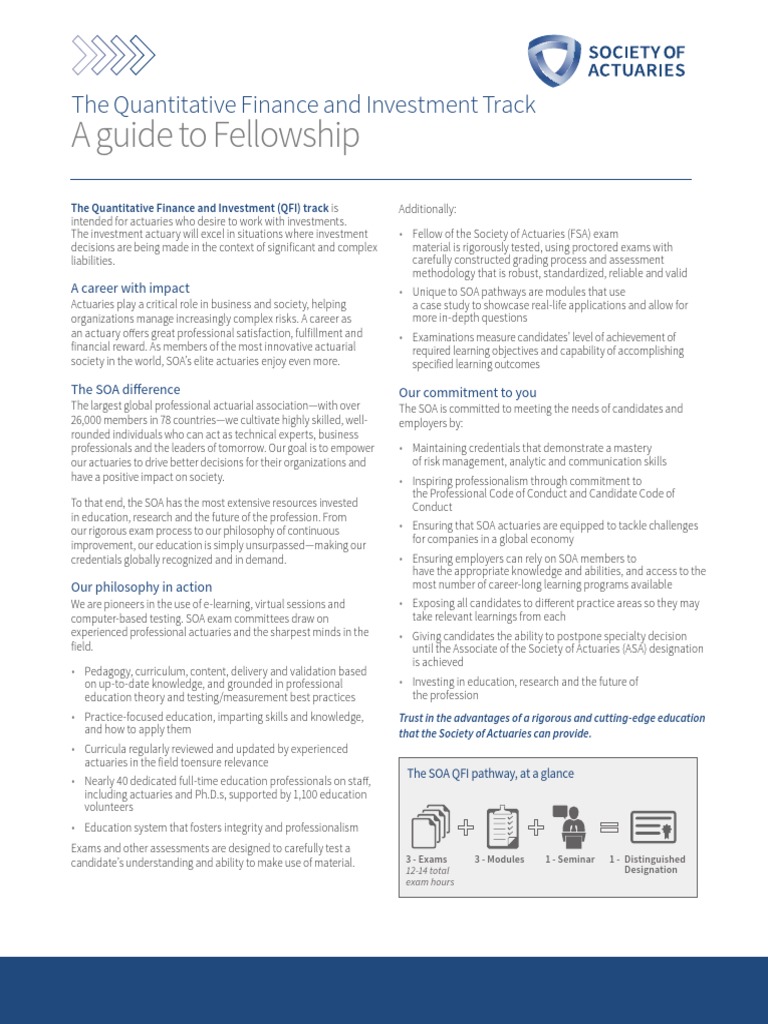 Soa Qfi Track | PDF | Actuary | Risk Management