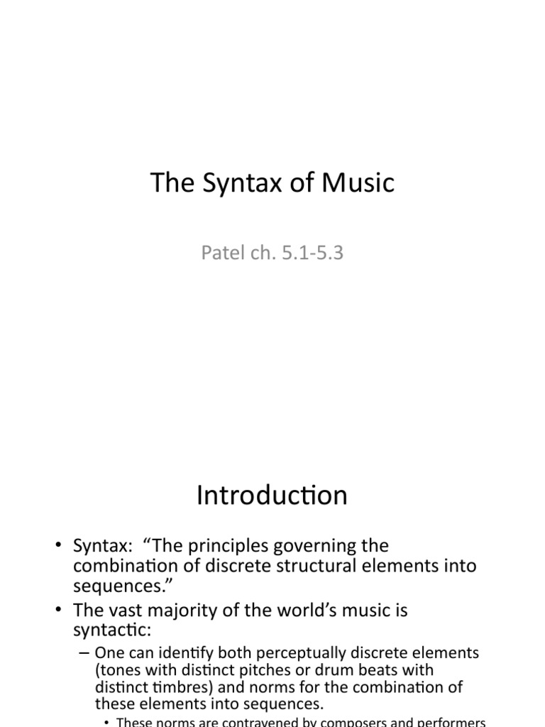 Understanding Music Syntax Basics | PDF