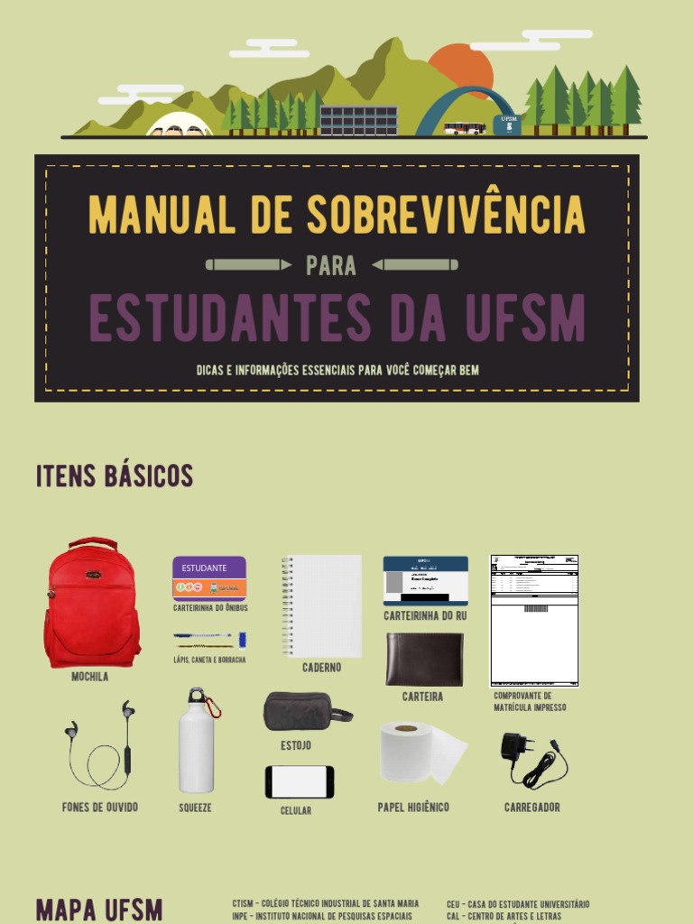 Mapa completo dos principais prédios e locais da Universidade Federal ...