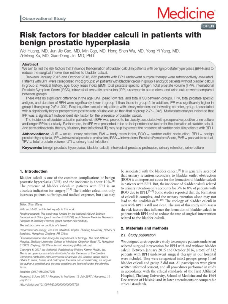 BPH Journal | PDF | Urinary Tract Infection | Prostate Cancer