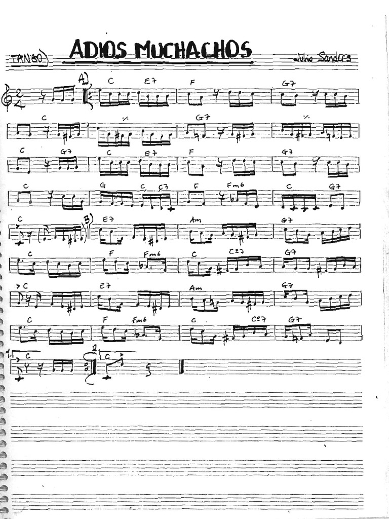 Adios Muchachos (Tango) | PDF