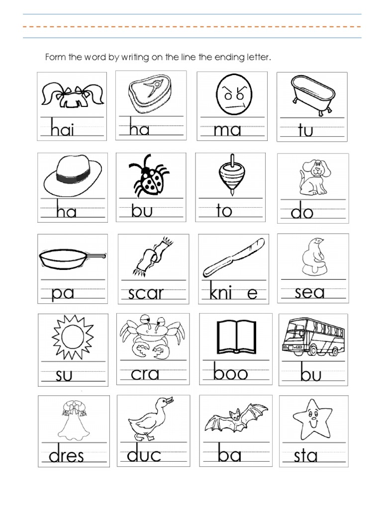 Word Formation with Ending Letters | PDF