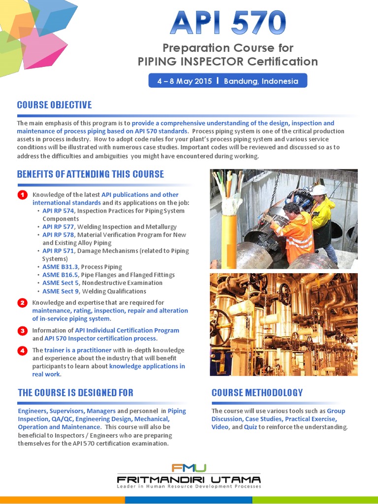 API 570 Piping Inspector Certification Course | PDF | Pipe (Fluid ...