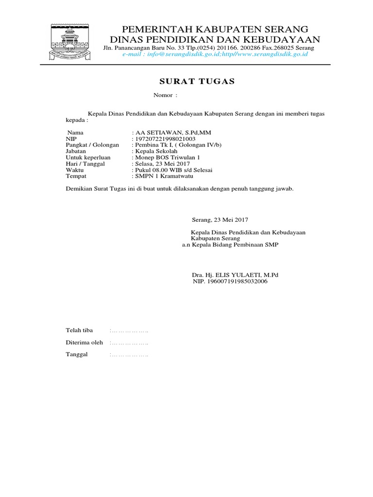 Contoh SPPD GURU | PDF