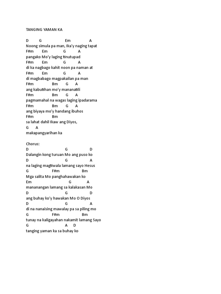 Tanging Yaman Ka | PDF