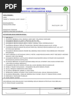 Contoh Laporan Harian Safety | PDF