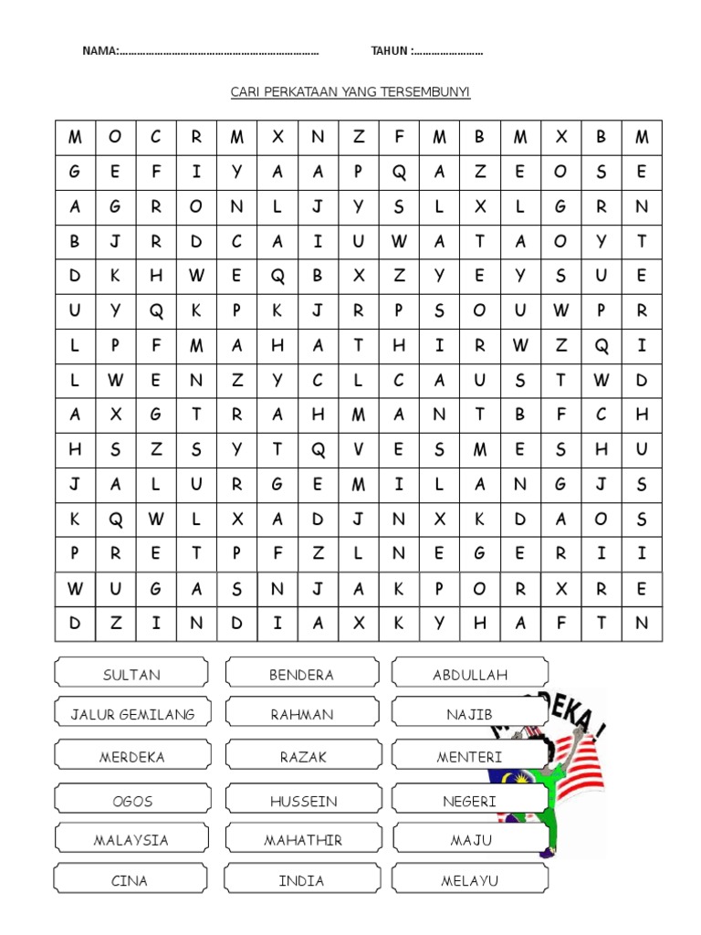 Cari Perkataan Yang Merdeka Tersembunyi | PDF