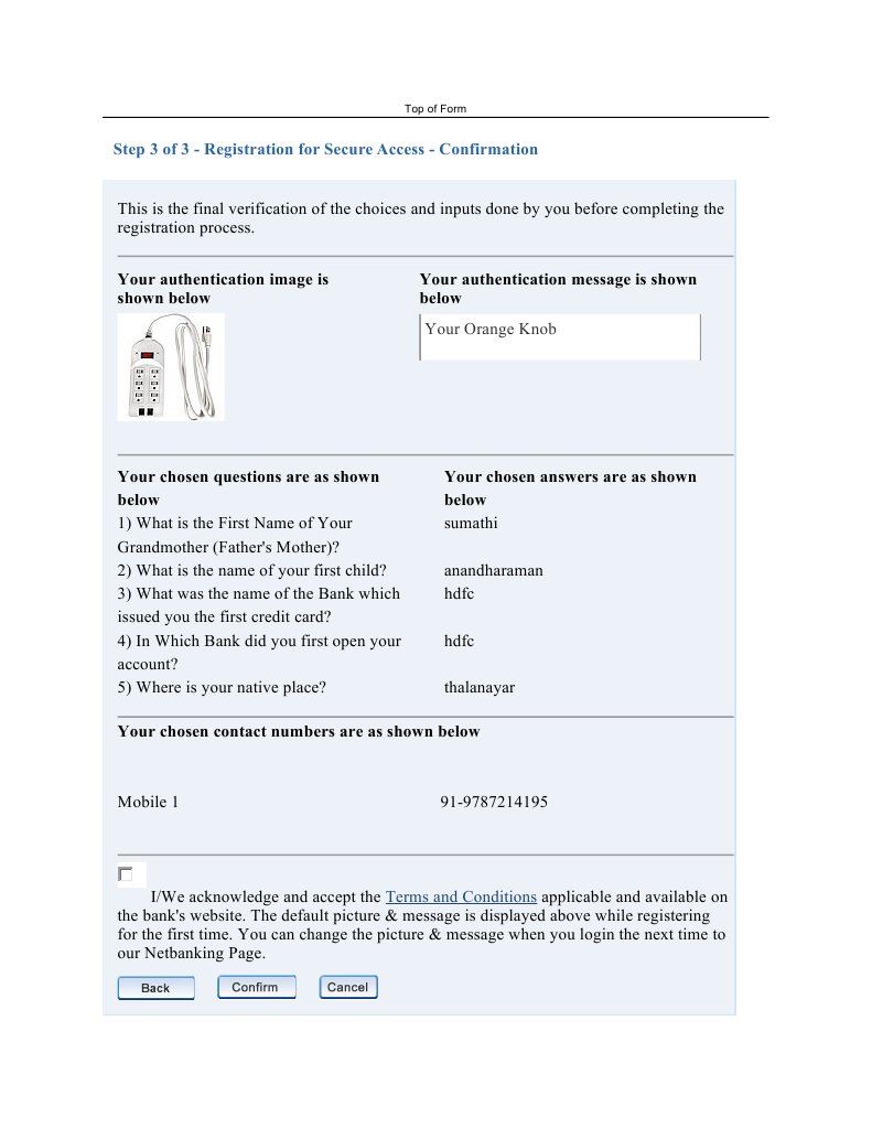 Secure Access Registration Confirmation | PDF