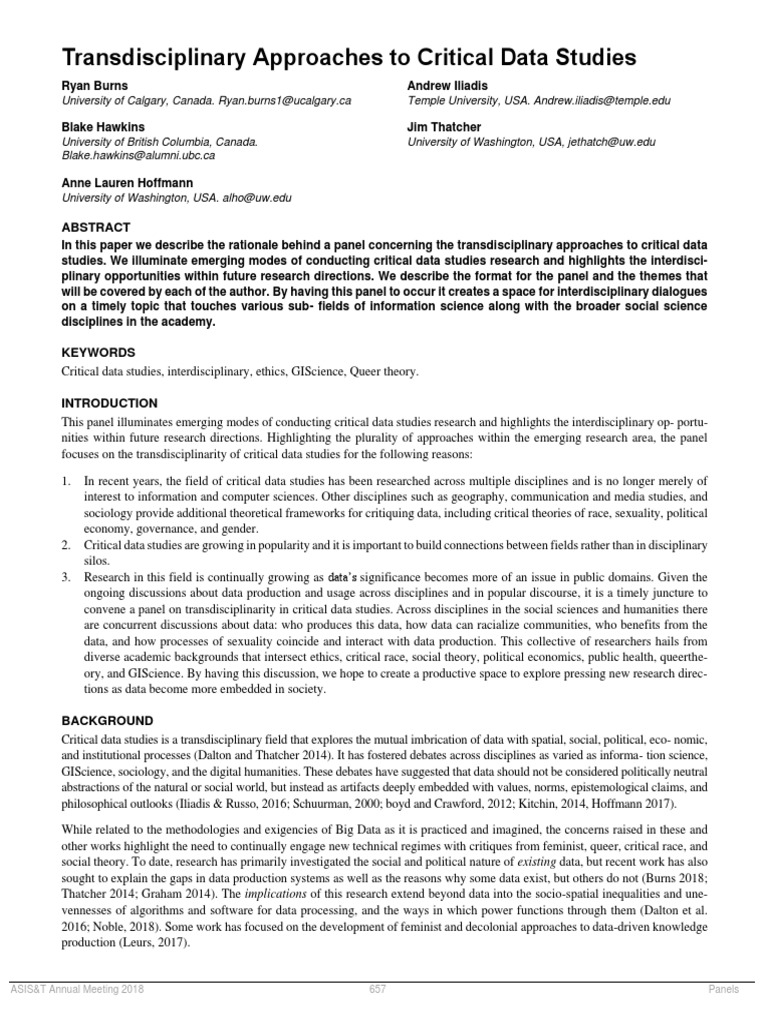 Transdisciplinary Approaches To Critical PDF | PDF | Metadata | Geographic Information System