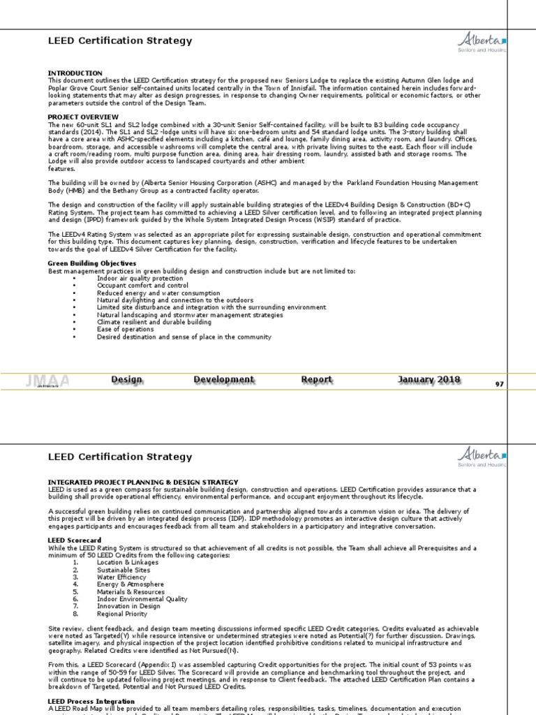 LEED Design Report | PDF | Leadership In Energy And Environmental ...