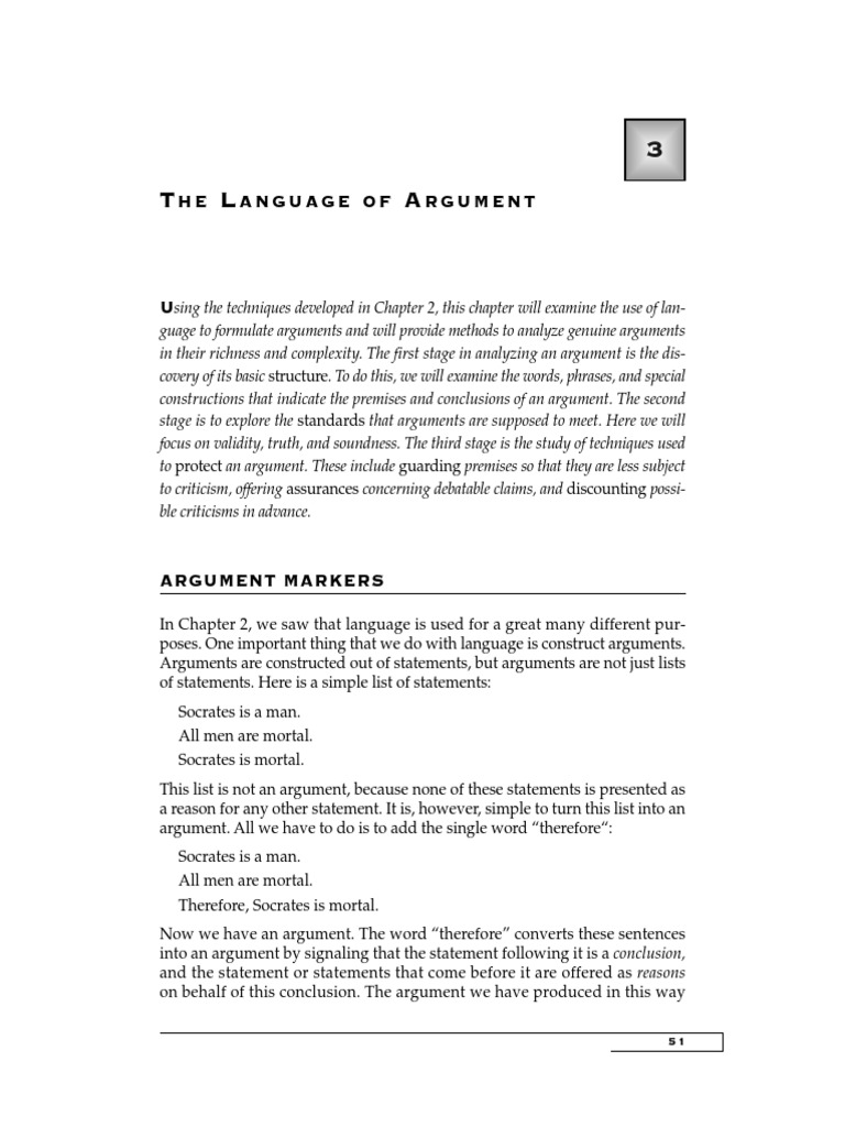 Analyzing Argument Language Markers | PDF | Argument | Reason