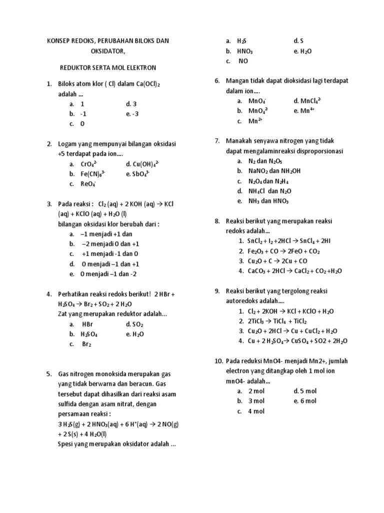 Menentukan Biloks | PDF