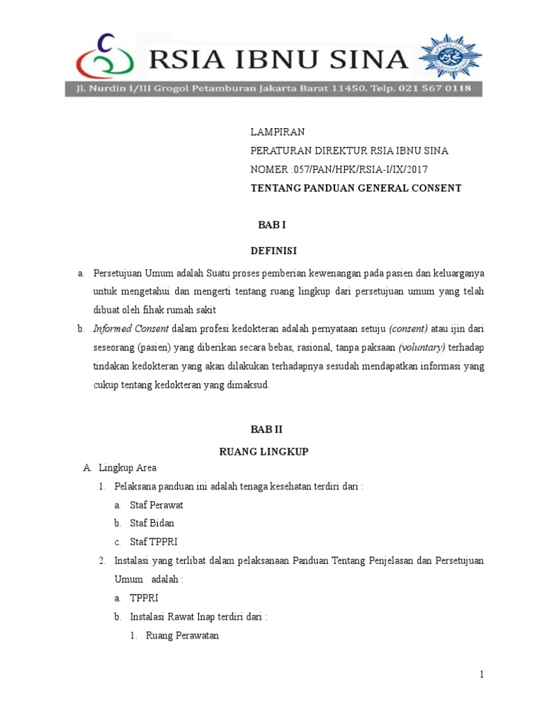 Panduan General Consent | PDF