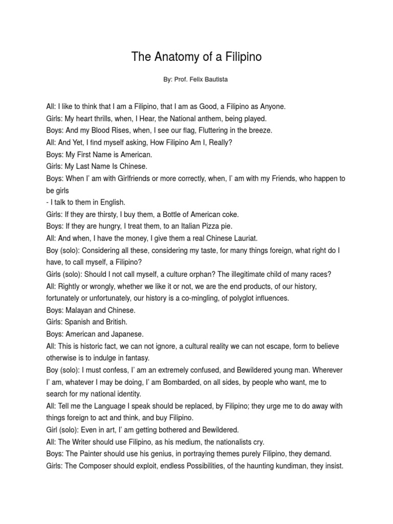 The Anatomy of A Filipino PDF | PDF | Philippines | Science