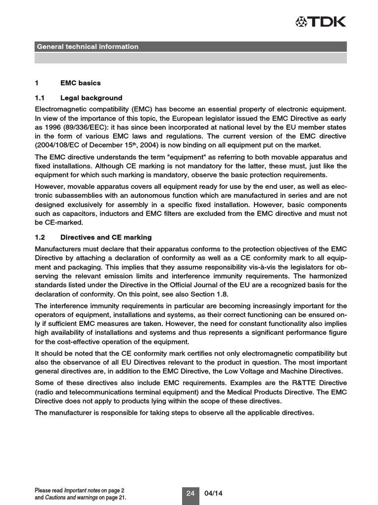 EMC Basics | PDF | Electromagnetic Interference | Electromagnetic ...
