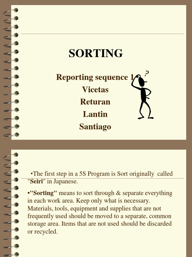 Sorting: Reporting Sequence 1 Vicetas Returan Lantin Santiago | PDF ...