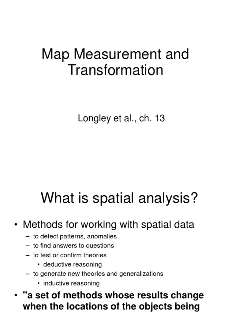 Map Measurement and Transformation: Longley Et Al., Ch. 13 | PDF ...